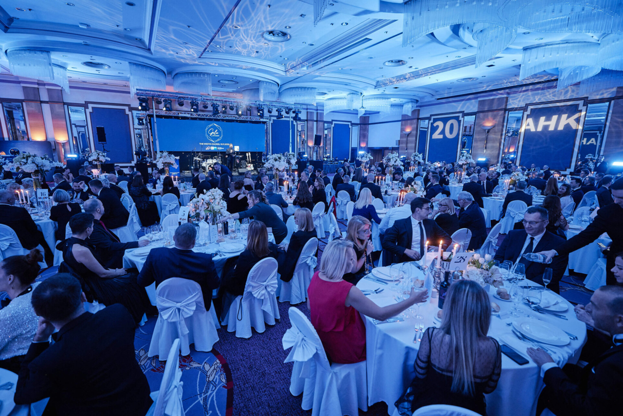Die AHK Kroatien hat ihren 20. Geburtstag auf einem Gala Abend festlich ...